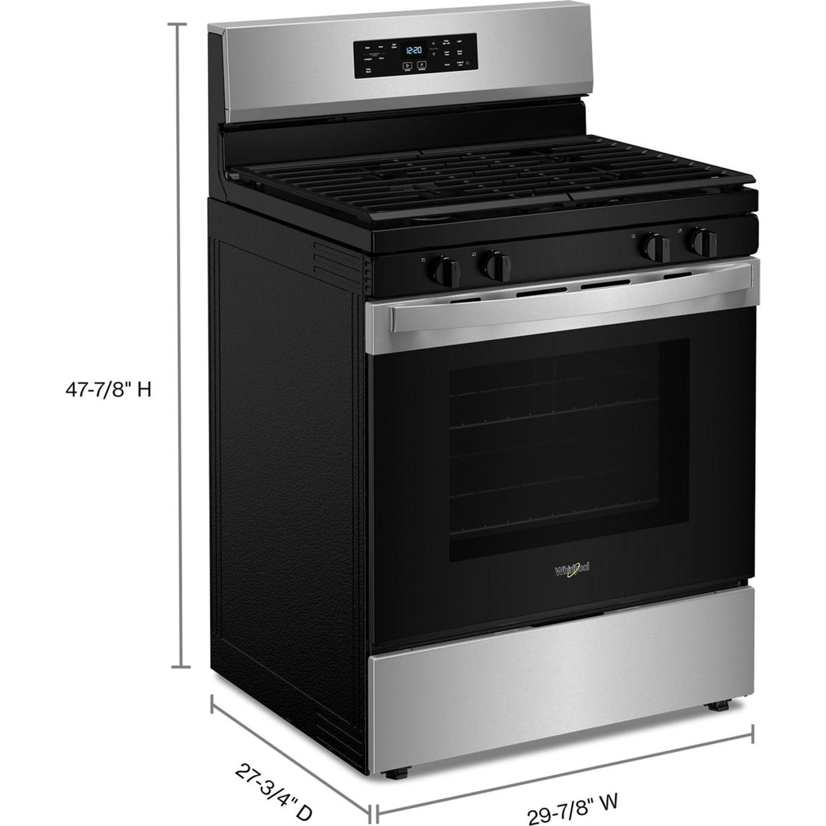 Whirlpool 30" Gas Range (WFGS3530RS) - Stainless Steel| Wagner Appliances
