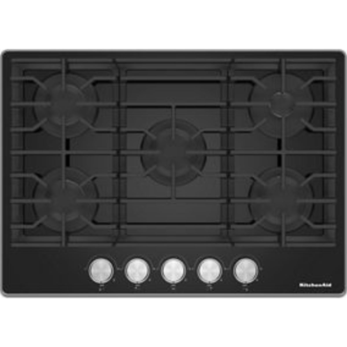 KitchenAid 30" Gas Cooktop (KCGG530PBL) - Black| Wagner Appliances
